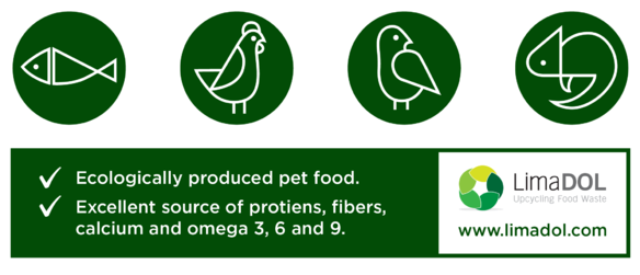 Ecological pet food (dried BSF larvae) - LimaDOL